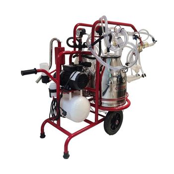 Chariot de traite mobile ovin/caprin pompe huilée pot inox 2bras 4 ...