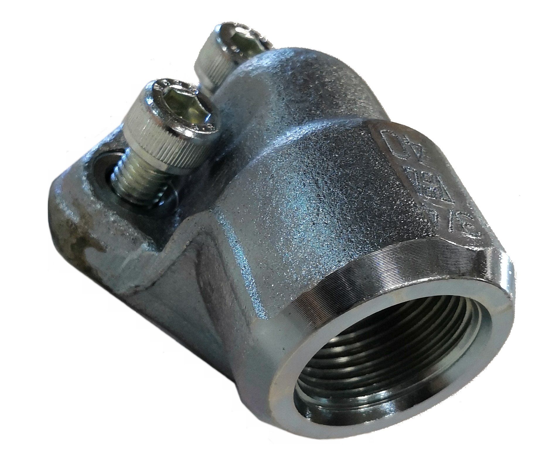 Bride coudée 40 mm X 40 mm implantation 3/4