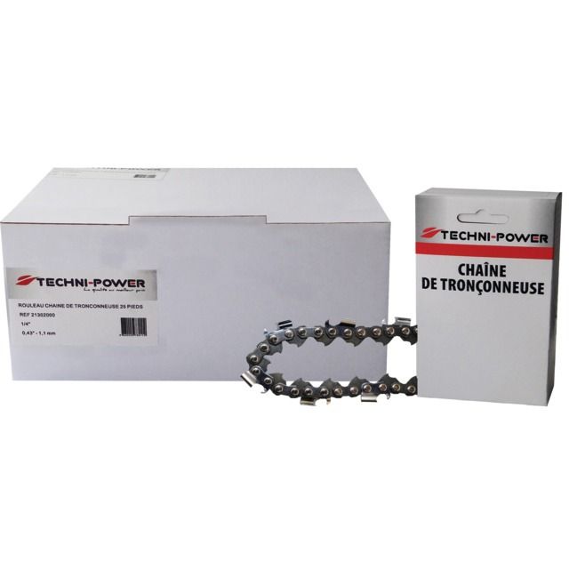 Chaine tronconneuse 25 pieds 3/8" .058" techni-power Chaine de ...