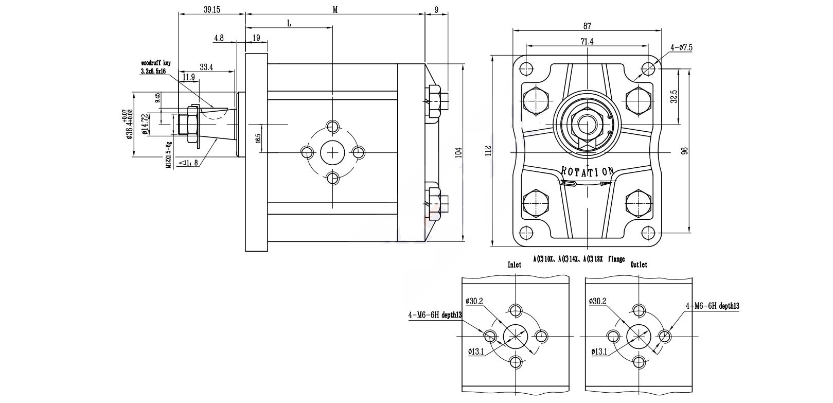 Pompe hydraulique de direction 8cc Fioat 5179732
