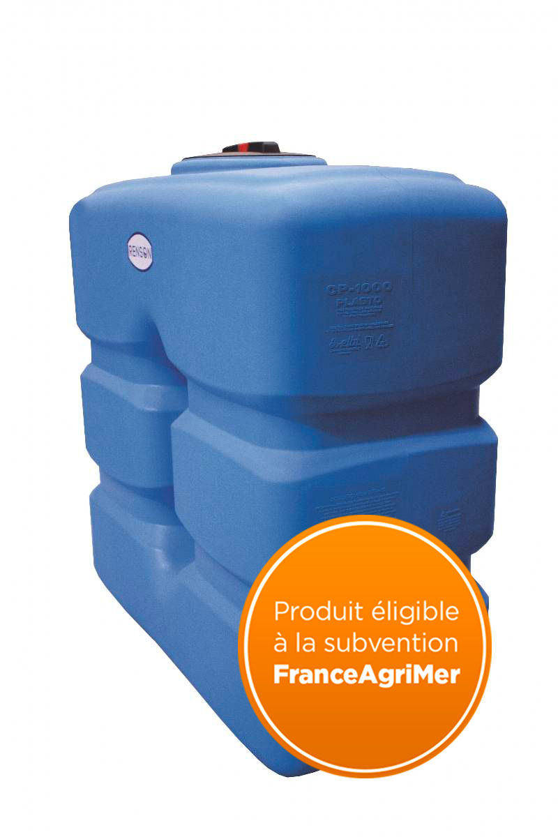 Cuve stockage verticale bleue en pe pour espace reduit 1000l Cuve de stockage eau - AGZ000593672