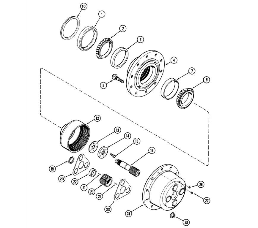 Joint réducteur pont avant DANA CASE IH 128648A1