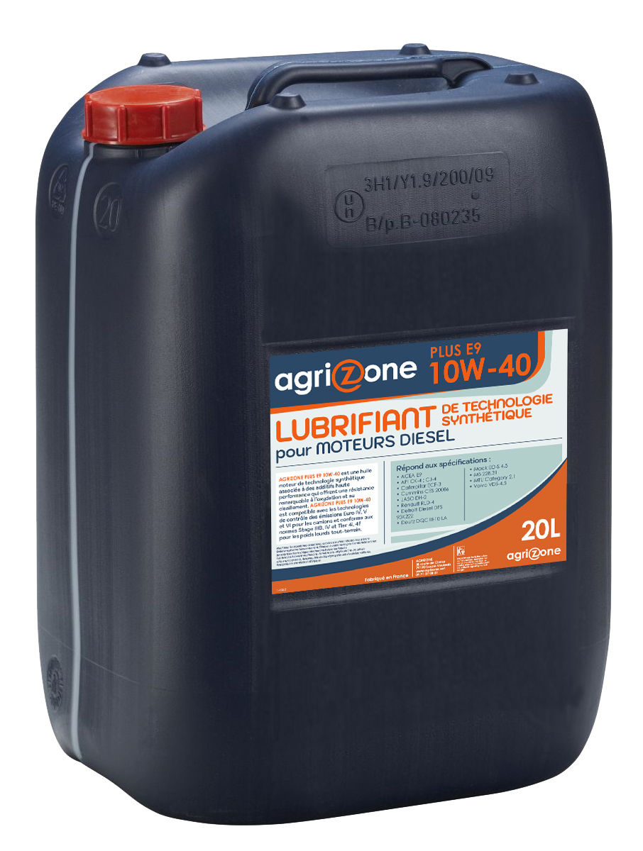 Huile Moteur 10w40 Plus E9 Agrizone Bidon de 20L Huile moteur tracteur - AGZ000542822
