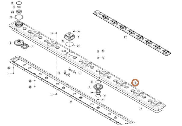 Demi-carter supérieur lamier de faucheuse kuhn 56845500 | Agrizone