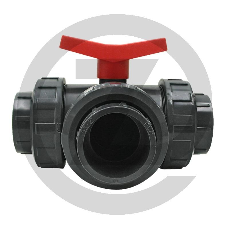 GRANIT Vanne à 3 voies, en PVC - passage en T raccords et accessoires de réseau - AGZ000767722