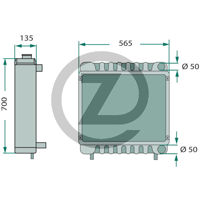 Radiateur Massey Ferguson 3785214M2 adaptable Radiateurs - AGZ000161722