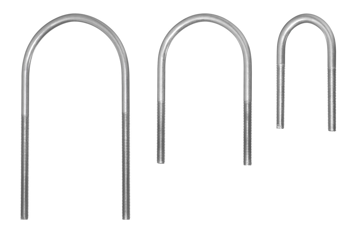 Etrier en U Ø du tube 63 mm Filetage M8 Hauteur 120 mm Zingué ...