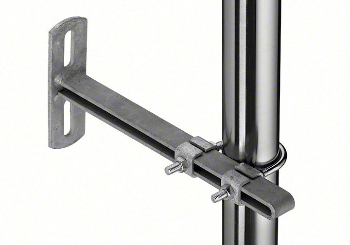 Support mural p.tub.vert.400mm Accessoires et fixations de barrière ...