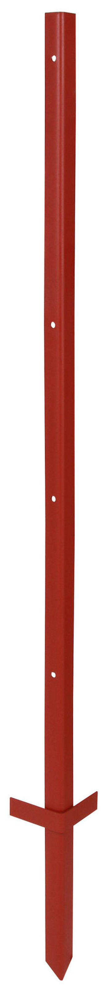 Piquet d'angle acier rouge, 115cm, 4T, double bêche Piquet fer ...
