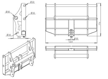 Interface Manitou / Merlo ZM3 Interface chargeur - AGZ000585754