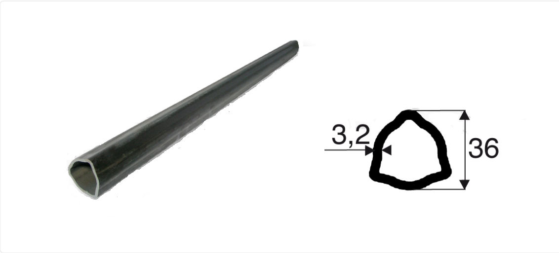 Tube de transmission triangulaire 3.2x36 mm Tube triangle - AGZ000146597