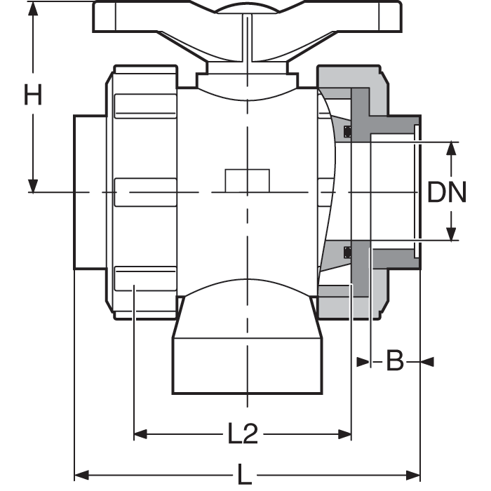 Vanne pulvérisateur manuelle 3 voies 2'' Safi PPGF 2003-05AAAE Adaptable