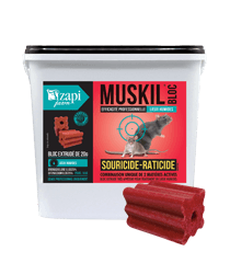 Raticide et Souricide en bloc extrudé de 25 g – Seaux de 5 Kg ZAPI | Agrizone
