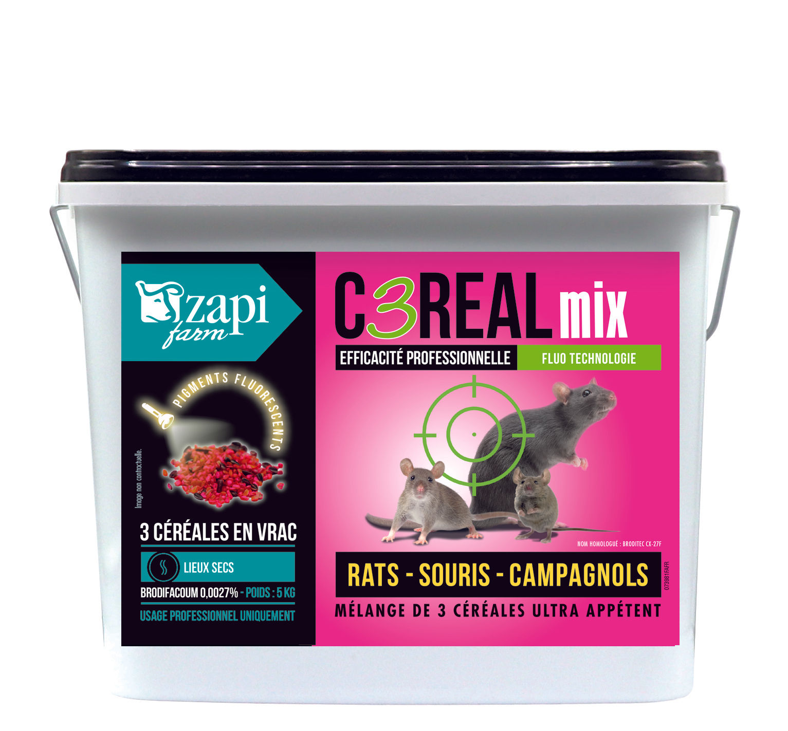 Raticide Mélange Flocon avoine, tournesol, mais concassé 5 Kg Vrac ...