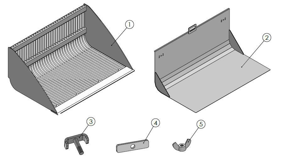 Godet léger ajouré Sonarol LAL SNR 2200 Manitou Fourche a pierre ...